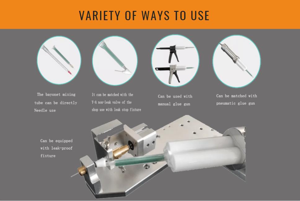 Bayonet Static Mixing Tubes For Standard 50ml Adhesive Cartridges